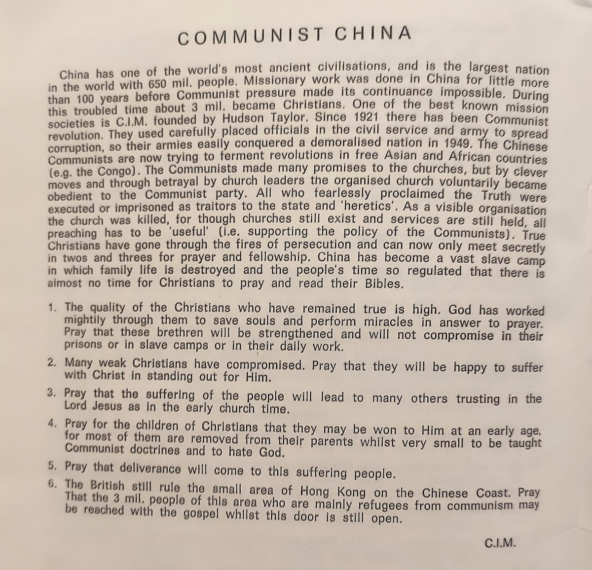 Celebrating 60 Years - The First Operation World - Operation World