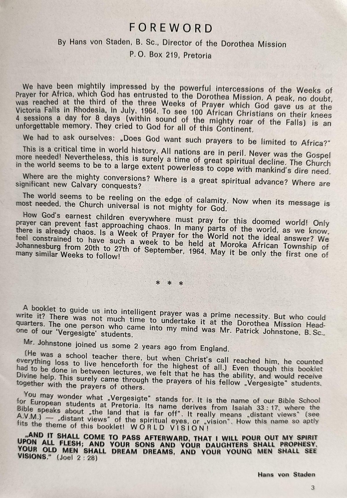 Celebrating 60 Years - The First Operation World - Operation World