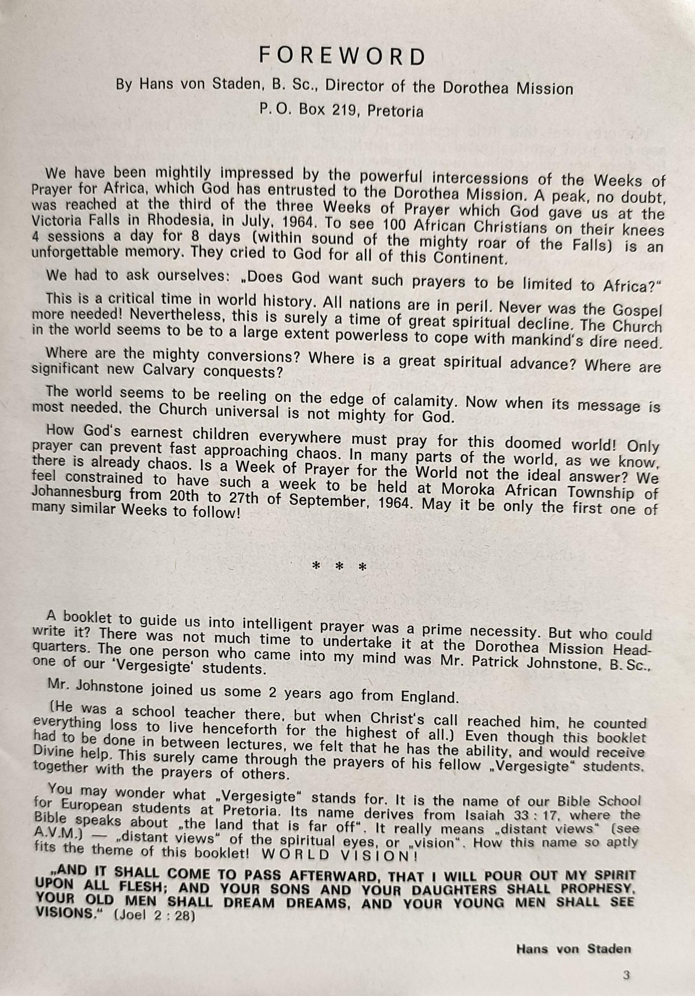 Celebrating 60 Years - The First Operation World - Operation World