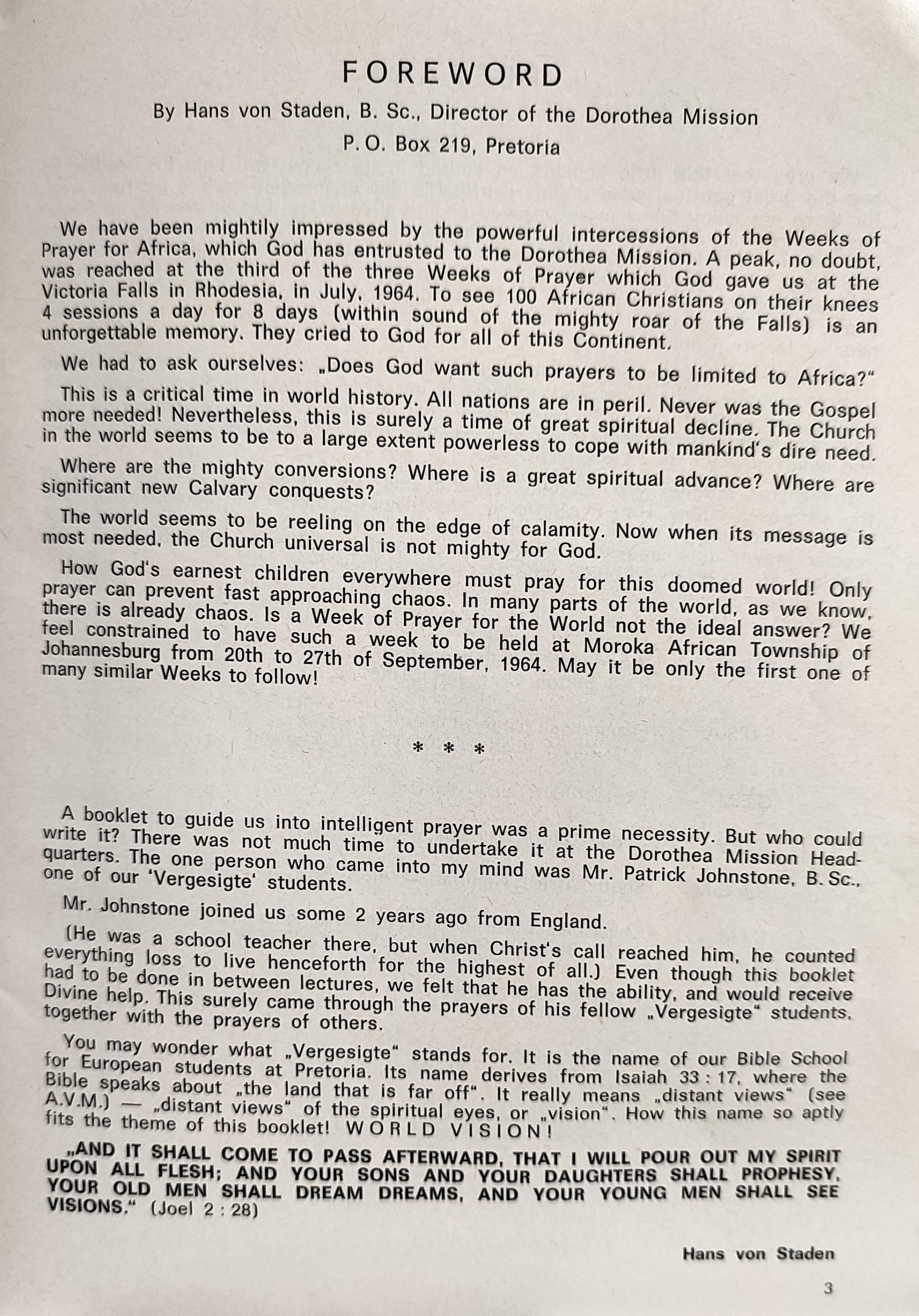 Celebrating 60 Years - The First Operation World - Operation World